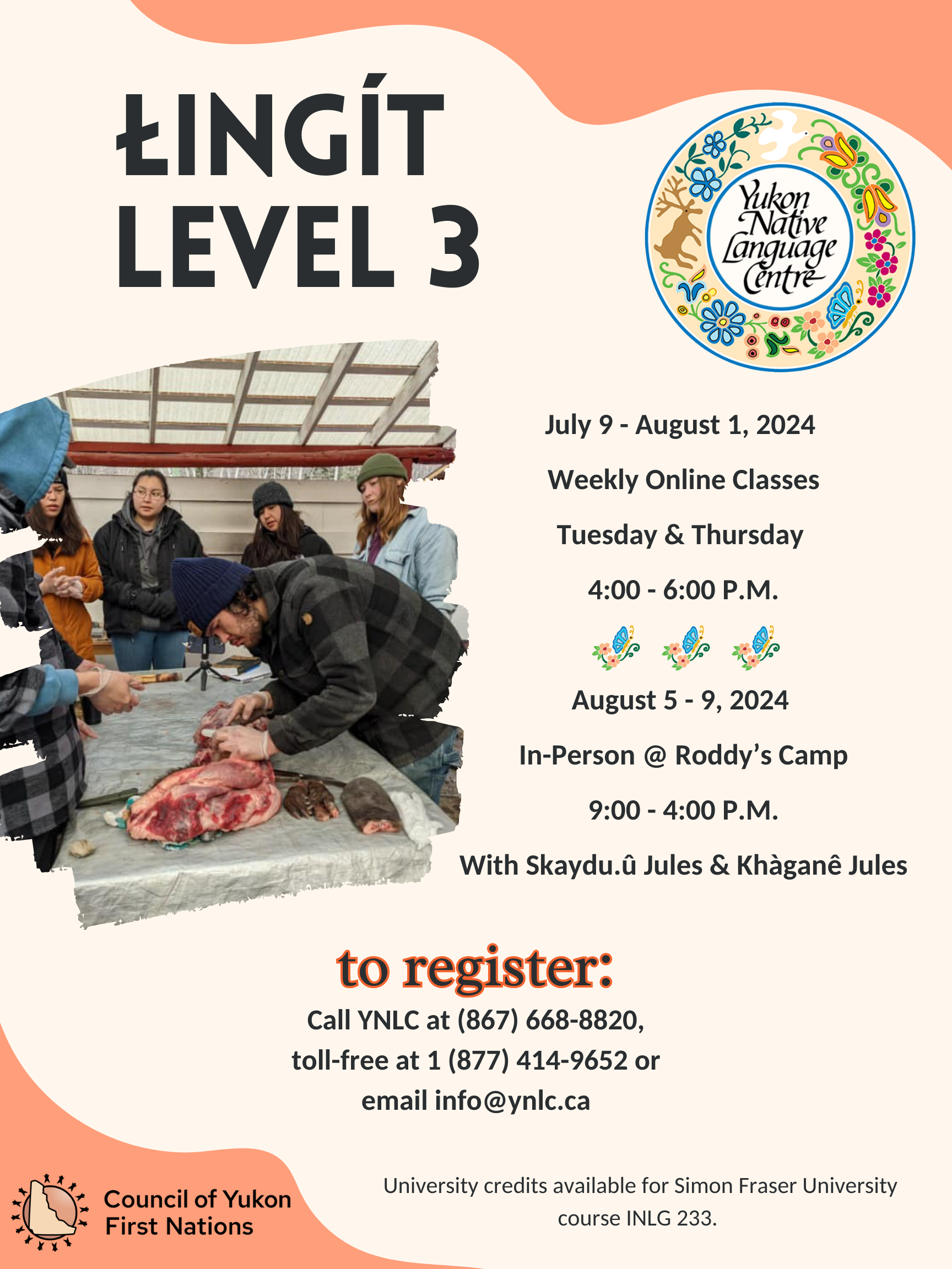 Register Now for Summer 2024 Courses - Yukon Native Language Centre