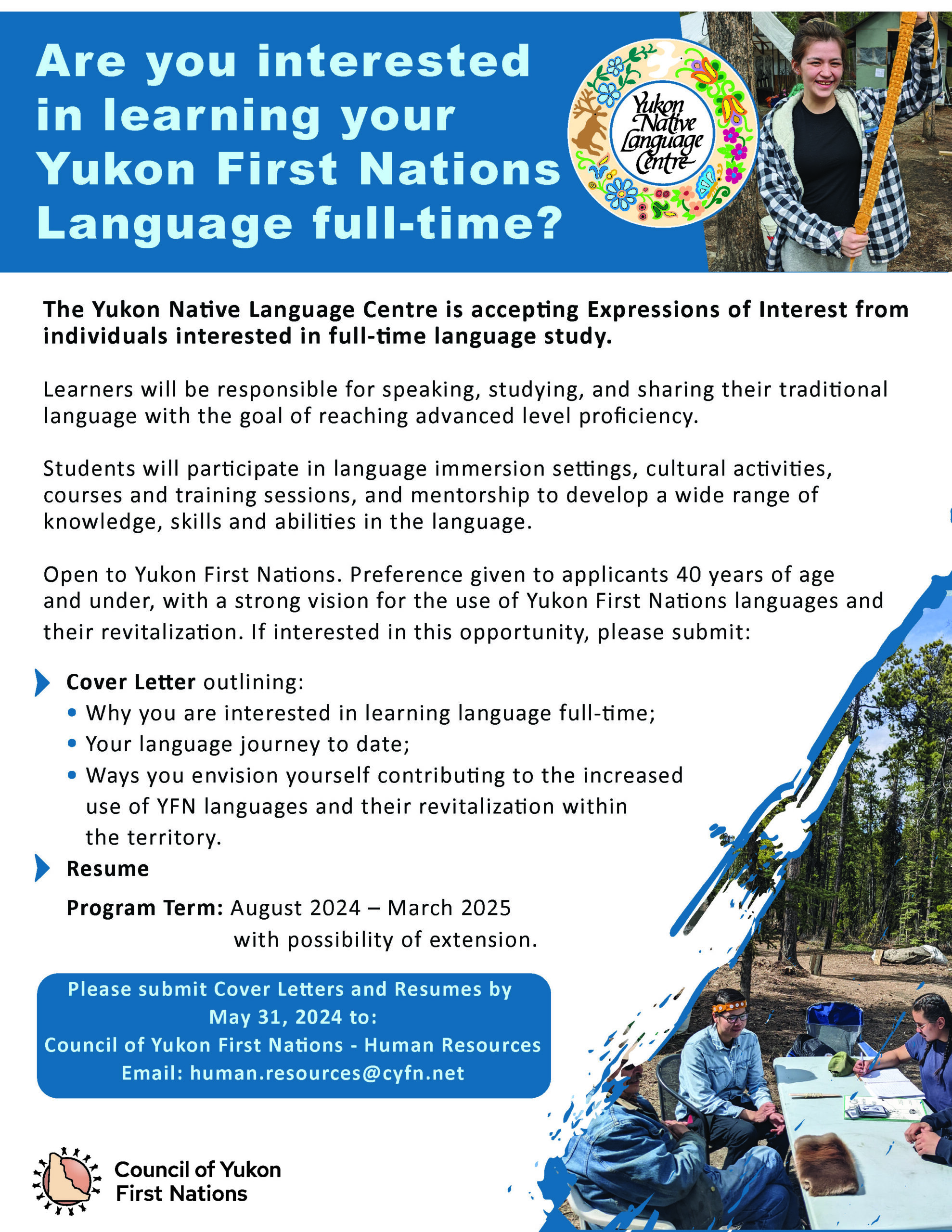 Full-time Language Trainee Expression of Interest Now Open! - Yukon ...
